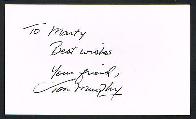 Tom Murphy signed autograph auto 3x5 index card Baseball Player H4533 ...