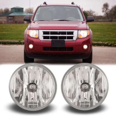 2007-2012 Ford Escape Fog Lights Front Clear Bumper Driving Lamps Pair ...