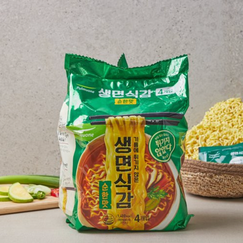 Pulmuone Raw Ramen Mild Flavor 97.4g Bag Ramen Pack of 4| Korean ...