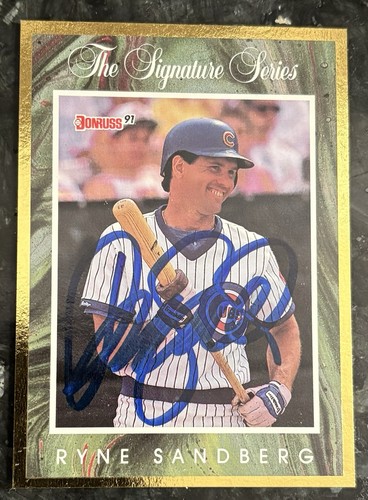 1991 Ryne Sandberg Donruss Elite Signature Series 1278 /5000 Autograph ...
