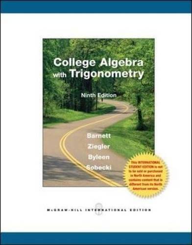 College Algebra with Trigonometry - Paperback - GOOD | eBay