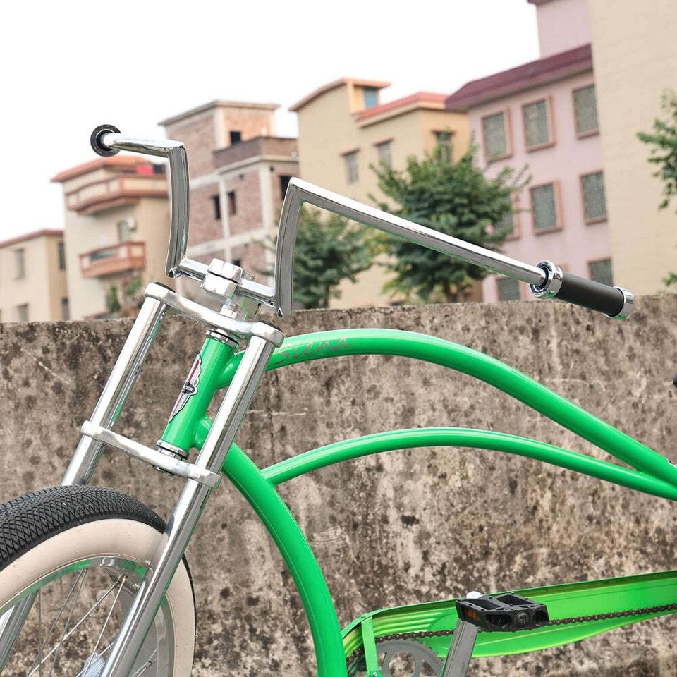 CUSTOM Bicycle Handlebar W-TYPE 800mm x 175mm x 22.2mm Chopper Cruiser ...
