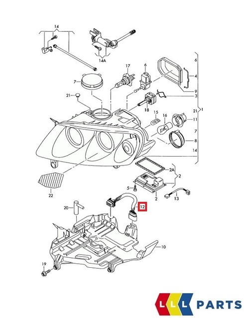 OEM 7L6971071A HID Headlight Wiring Harness Pair for Volkswagen Touareg ...