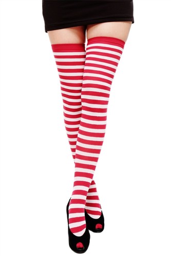 Karneval Cosplay Strümpfe Overknee Kniestrümpfe Ringelstrümpfe ...