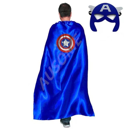 Book Week Marvel Superhero Bat man Hulk Captain Adult Cape Masks ...