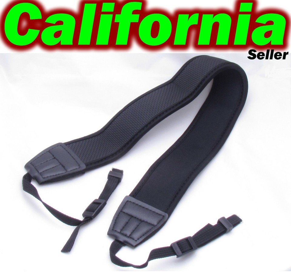 Adjusted Elastic Neoprene Neck Strap Nikon Canon Sony Pentax All SLR ...