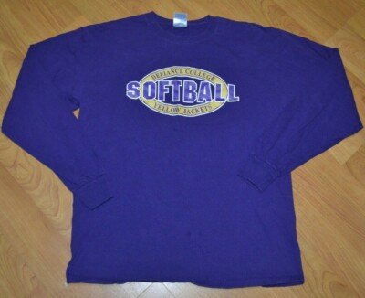 Defiance College Yellow Jackets Softball Long Sleeve T Shirt Medium ...