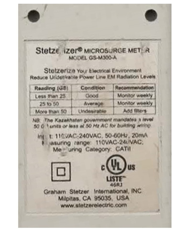 Stetzerizer Microsurge Meter for Measuring Dirty Electricity - EMF ...