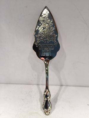 Silverplate Pie Cake Server By International Silver Co China"Merry ...
