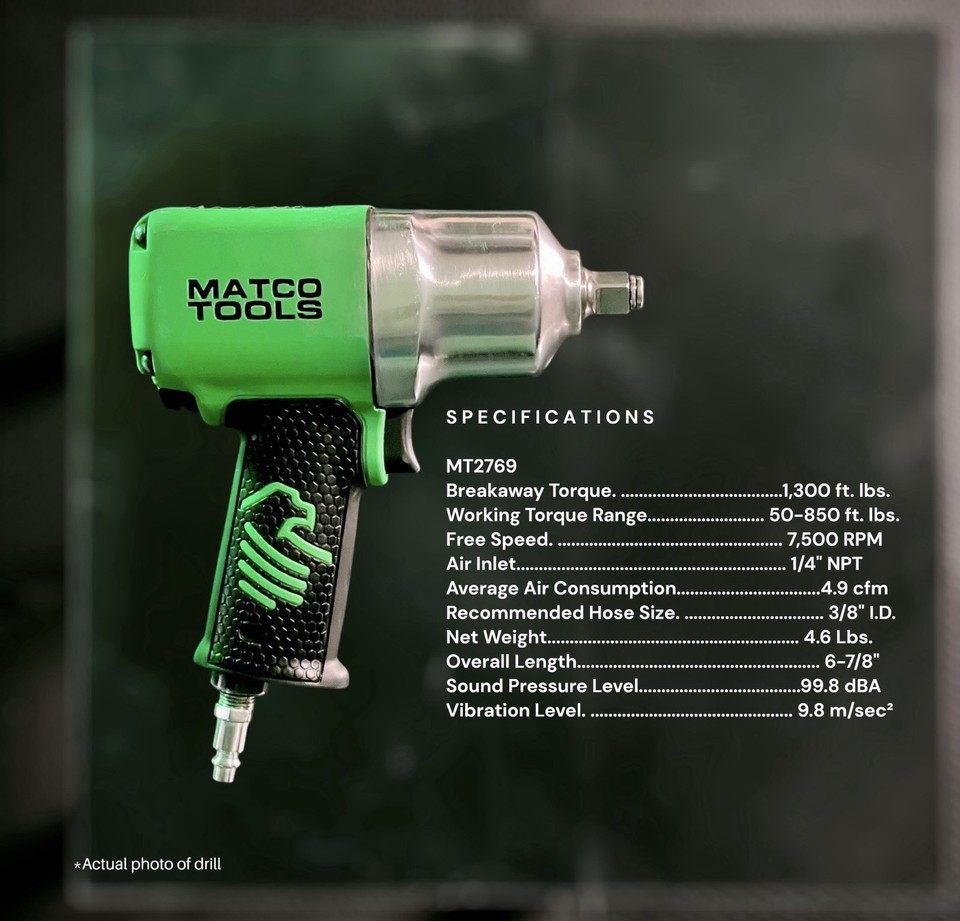 Matco Tools MT2769 Pneumatic Air Impact Wrench 1/2" Drive | eBay