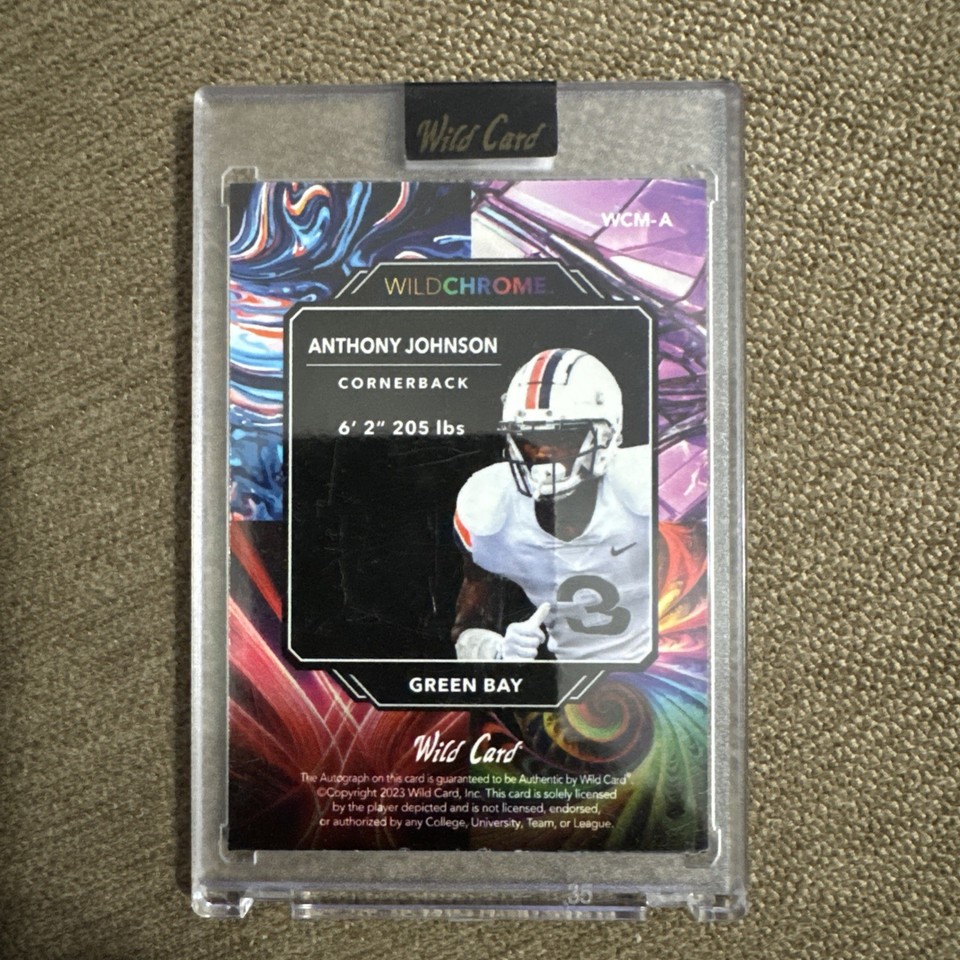2023 Wild Card Anthony Johnson Auto 9/15 Purple Chrome RC #WCM-A ...