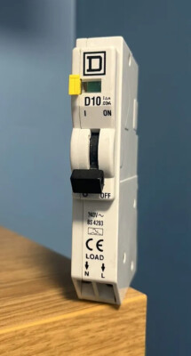 Square D 10amp Rcbo D10 Type D 30mA 6kA QOE110D03 6kA 240v BS4293 | eBay UK