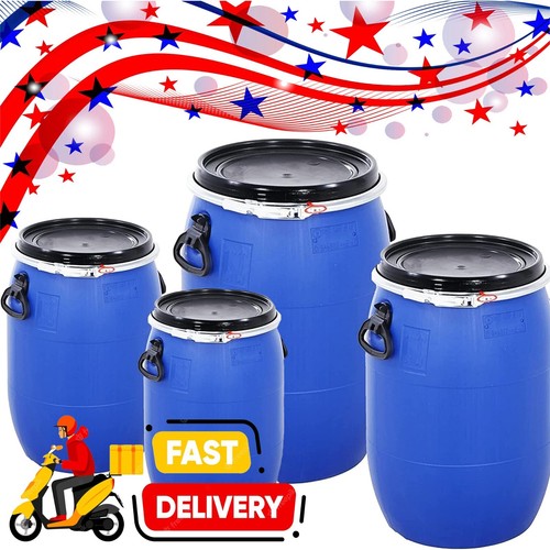 Large Food Grade 220 Litre Blue Open Top Plastic Keg Barrel Drum With ...