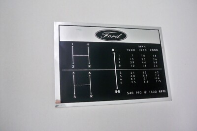 D0NN7B292A Shift Pattern Decal for Ford Tractor 2000 3000 2600 3600 ...