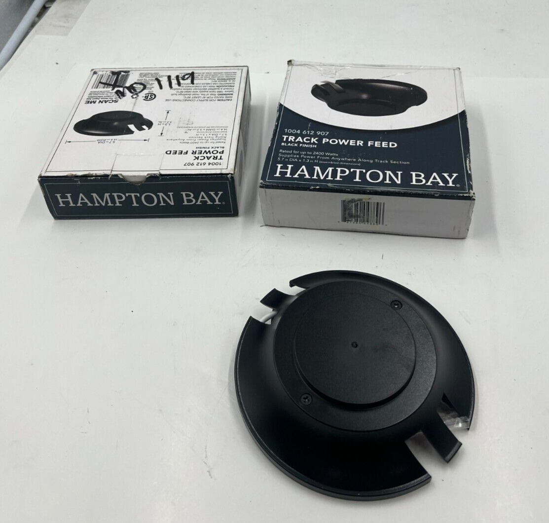 QTY 2 Hampton Bay Linear Track Power Feed 1004 612 907 Black Finish ...
