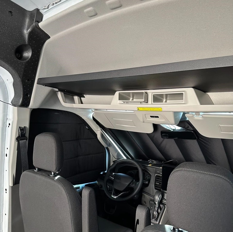 Aluminum Van Headliner Shelf Fit for FORD TRANSIT 2014-2024 Van ...