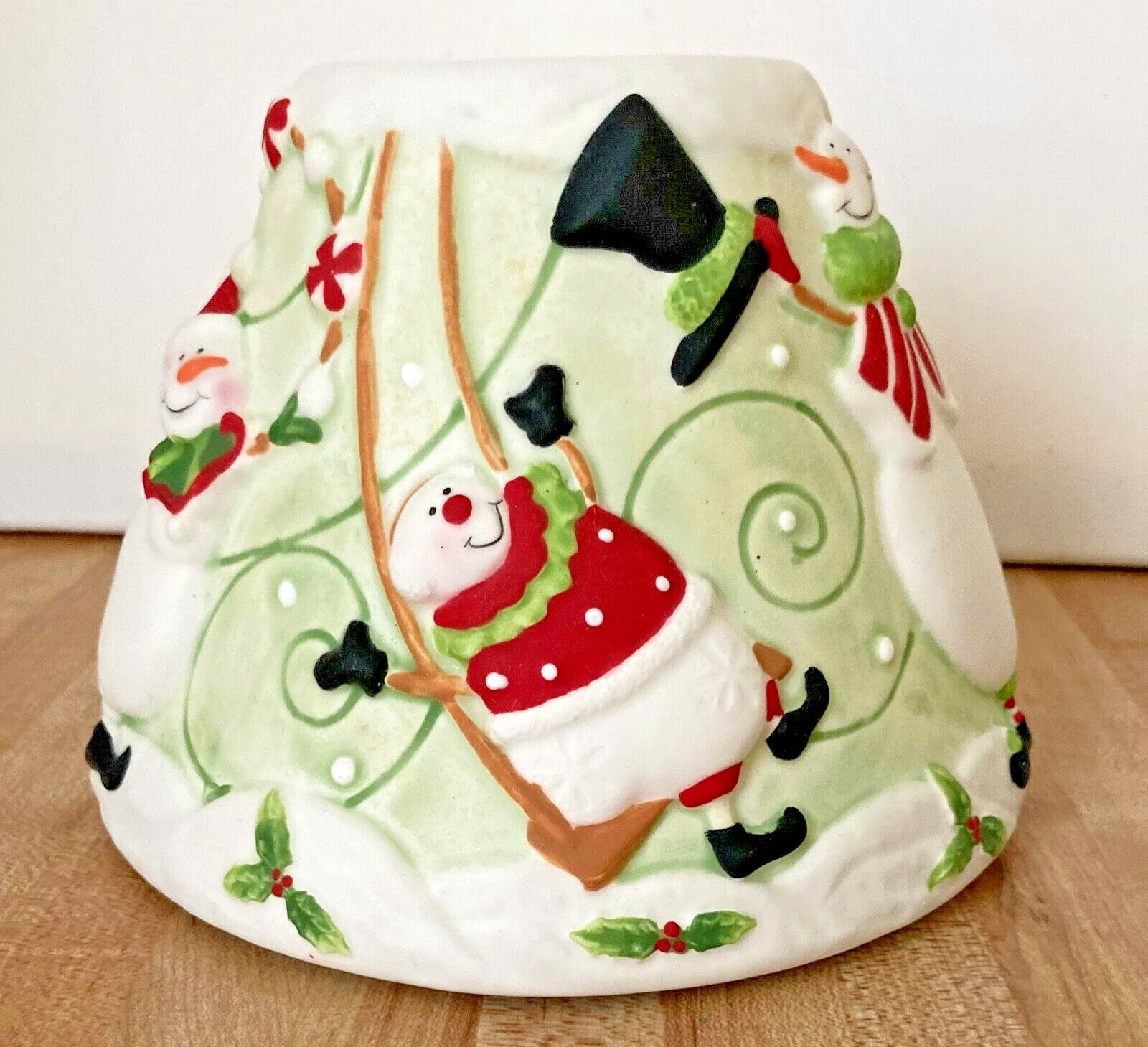 Yankee Candle Christmas CIRCUS SNOWMAN Large Jar Shade Topper NEW | eBay