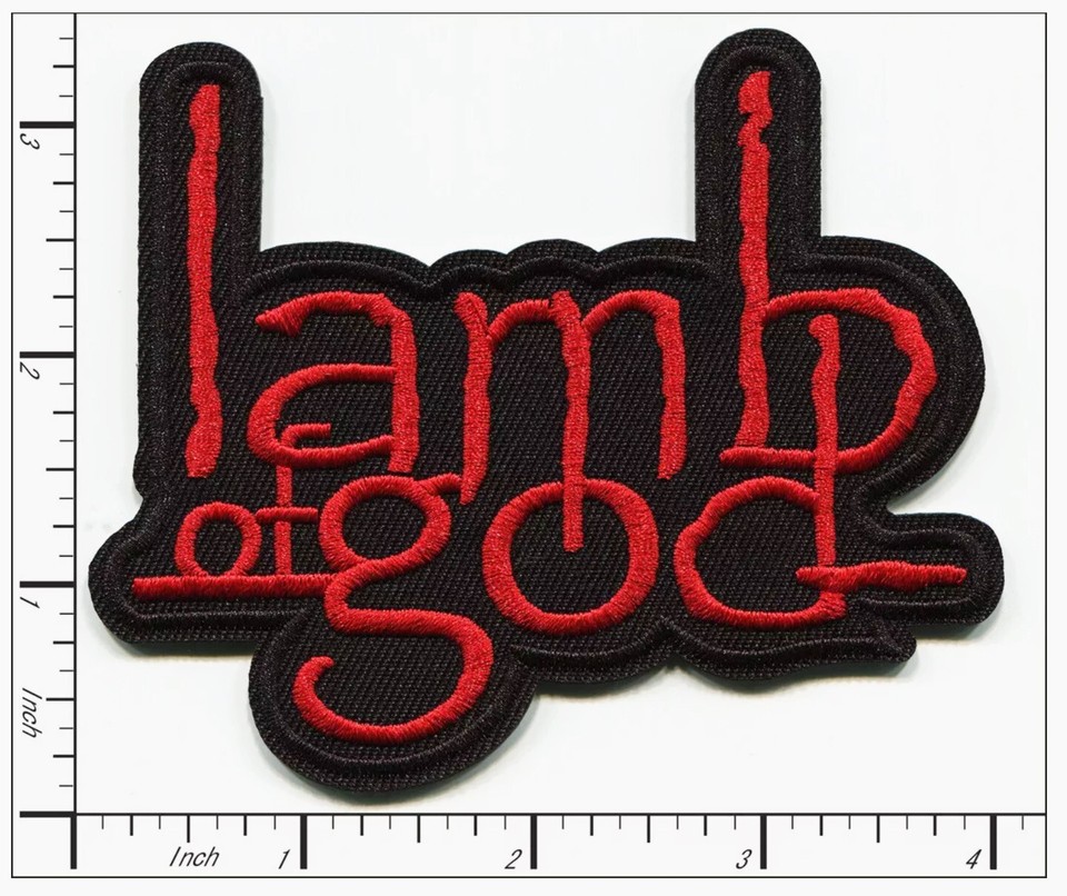 Lamb of God Red Logo Embroidered Iron-On Patch Heavy Metal Band Applique | eBay