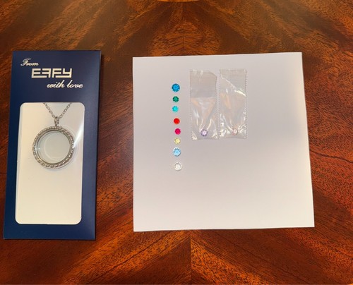 EFFY SILVERTONE METAL & GLASS LOCKET PENDANT W/ 10 CELEBRITY CRUISE ...