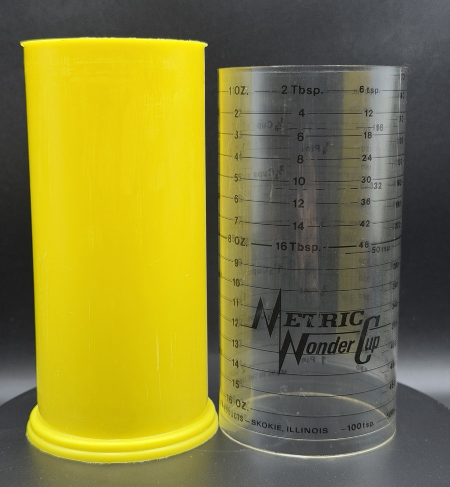 Vintage Milmour Metric Wonder Cup Adjustable Measure US & Metric 2 Cup ...