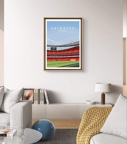 Emirates Stadium Print - Arsenal FC Wall Art - Football Stadium Poster ...
