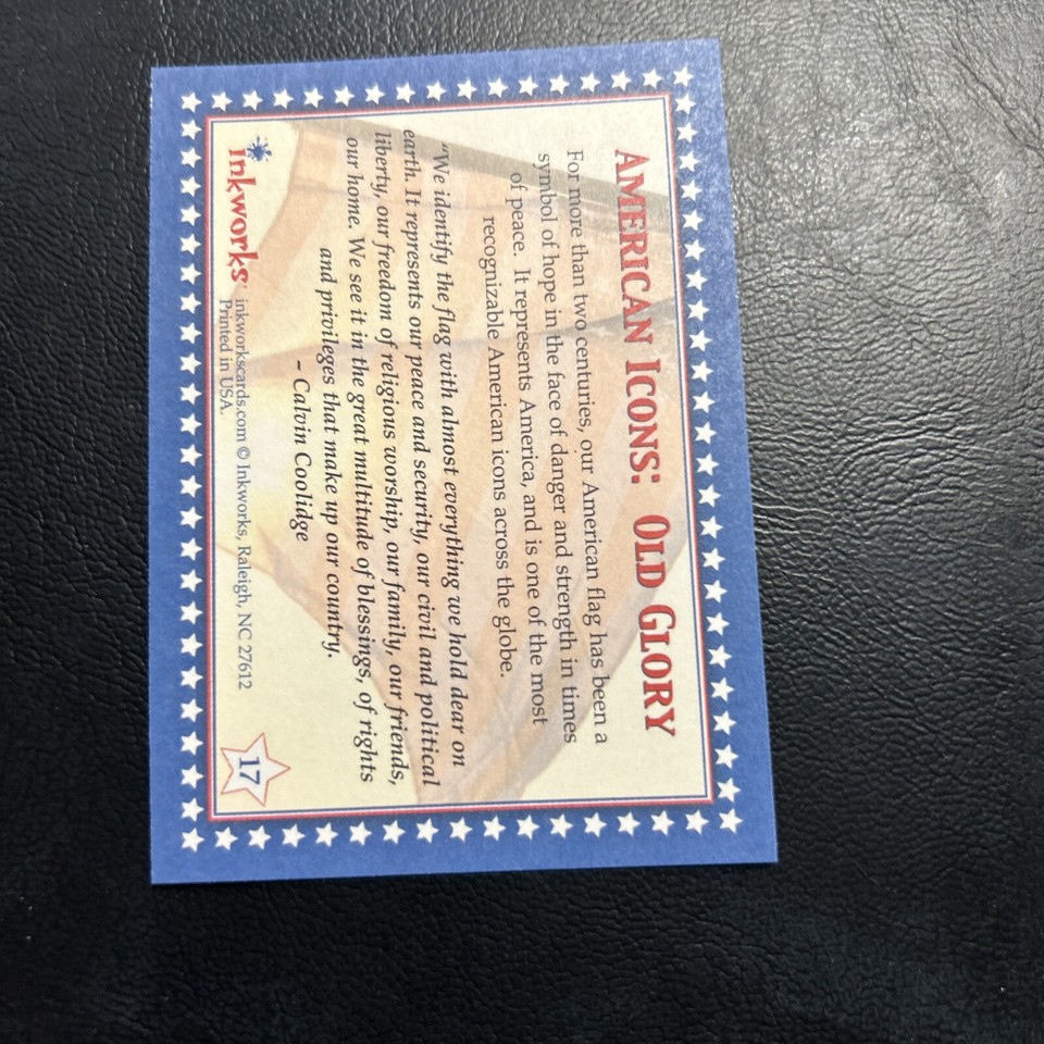 J101b American Pride Commemorative Stickers 2001 #17 Old Glory Flag ...
