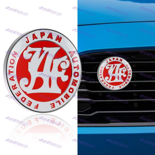 Japan Automobile Federation JDM JAF RED Emblem Badge For Toyota Front ...