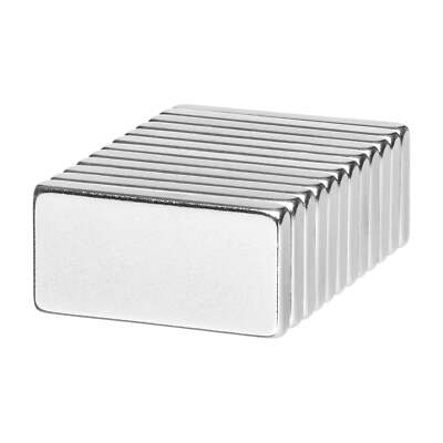 1 x 1/2 x 1/8 Inch Strong Neodymium Rare Earth Block Magnets N52 (12 ...