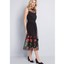 NWOT Modcloth Splendid Wish Rose Floral Black Embroidered Midi Dress ...
