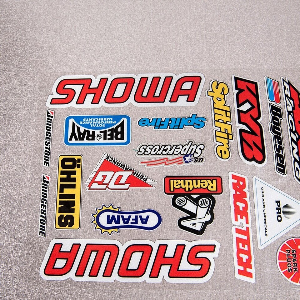 Reflective Motorcycle Stickers Bike Helmet Decals for Honda Ducati ...