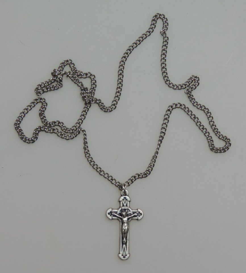 Crucifix (C-98) with a 24" or 27" Stainless Steel Endless Chain without ...