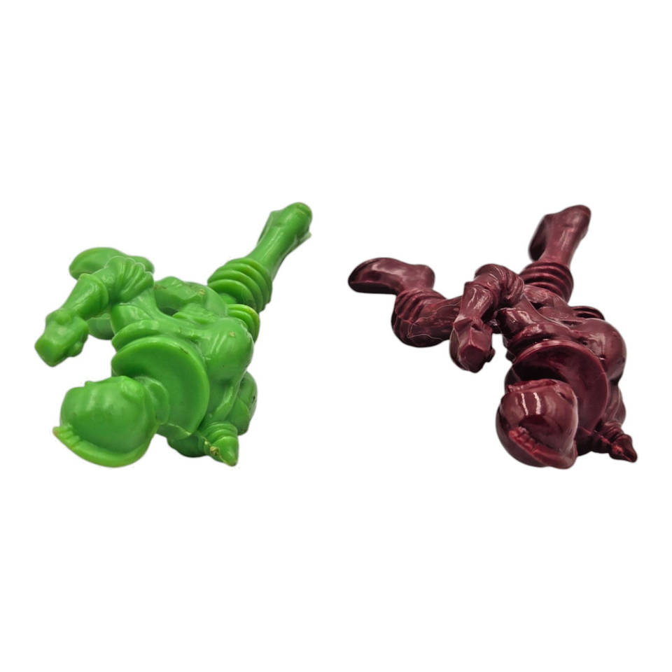 Vintage Hard Plastic Alien Spaceman Figures 3.5" Red Green Lot of 2 | eBay