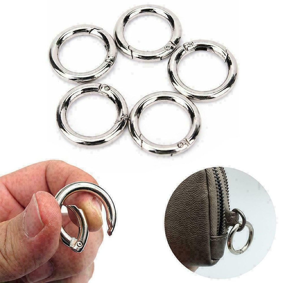 .6pcs/Set Circle Round Carabiner Camp Spring Snap Clip Keychain Nice ...