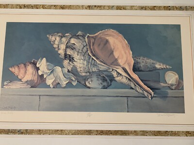 DELLA ROBERTS SIGNED LIMITED SERIES 187/500 "NINE SHELLS” LITHO SEA ...