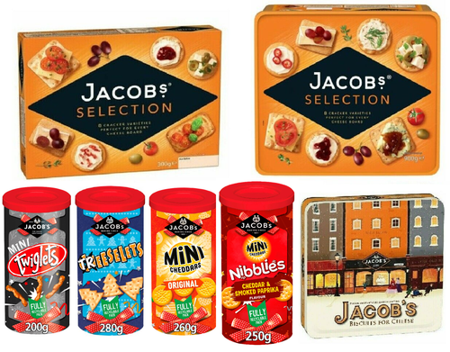 Jacob's Mini Twiglets Biscuits Variety Treeselets Crackers For Cheese ...