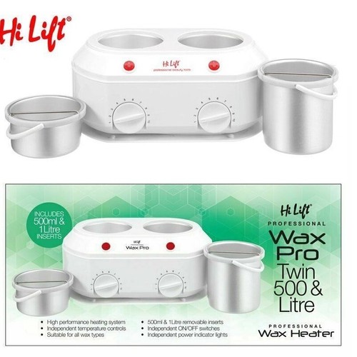 HI LIFT Wax Pro Twin Kompact 1000ml & 500ml Pot Professional Wax Heater ...