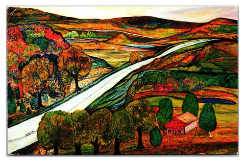 Vintage 1970s - Nyla Thompson Country Side Painting - Texas Postcard ...