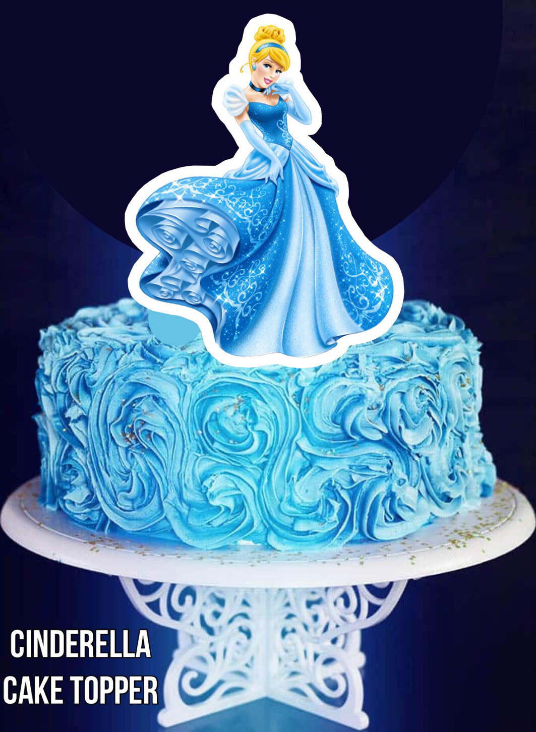 Cinderella Theme Cake Toppers
