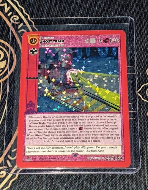 MetaZoo CCG Ghost Train Cryptid Nation: First Edition 28/159 Holo Gold ...