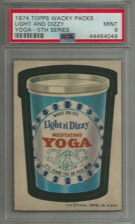 1974 Topps Wacky Packages Light and Dizzy Yoga 5th Series PSA 9 MINT ...