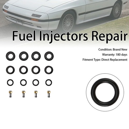 4PCS Fuel Injector O-Ring Filter Seal Fit Mazda RX-7 FC 13B Rotary 1986 ...