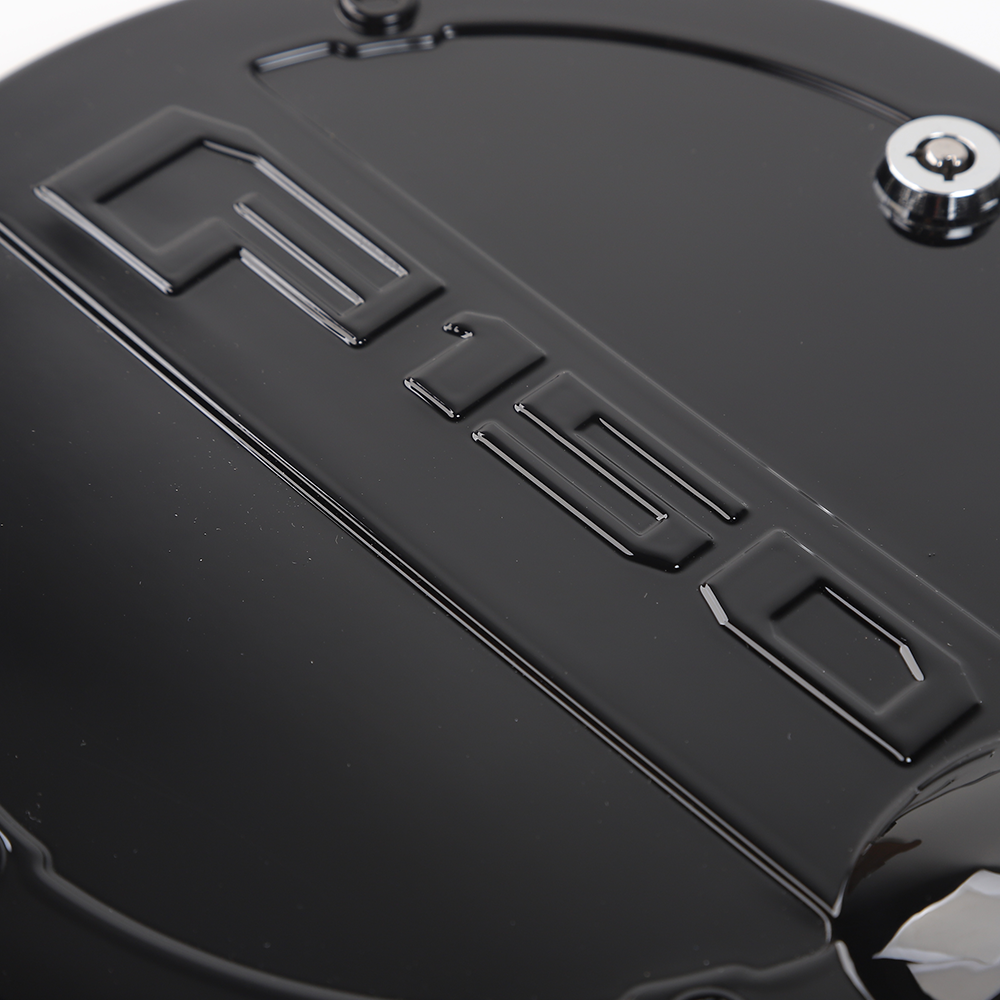 Black Fuel Filler Cover Locking Gas Tank Door Gas Cap Cover for 15-18 ...