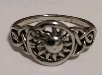 Masonic Silver Ring Size 9 Freemason PAST MASTER Mason Moon Sun | eBay