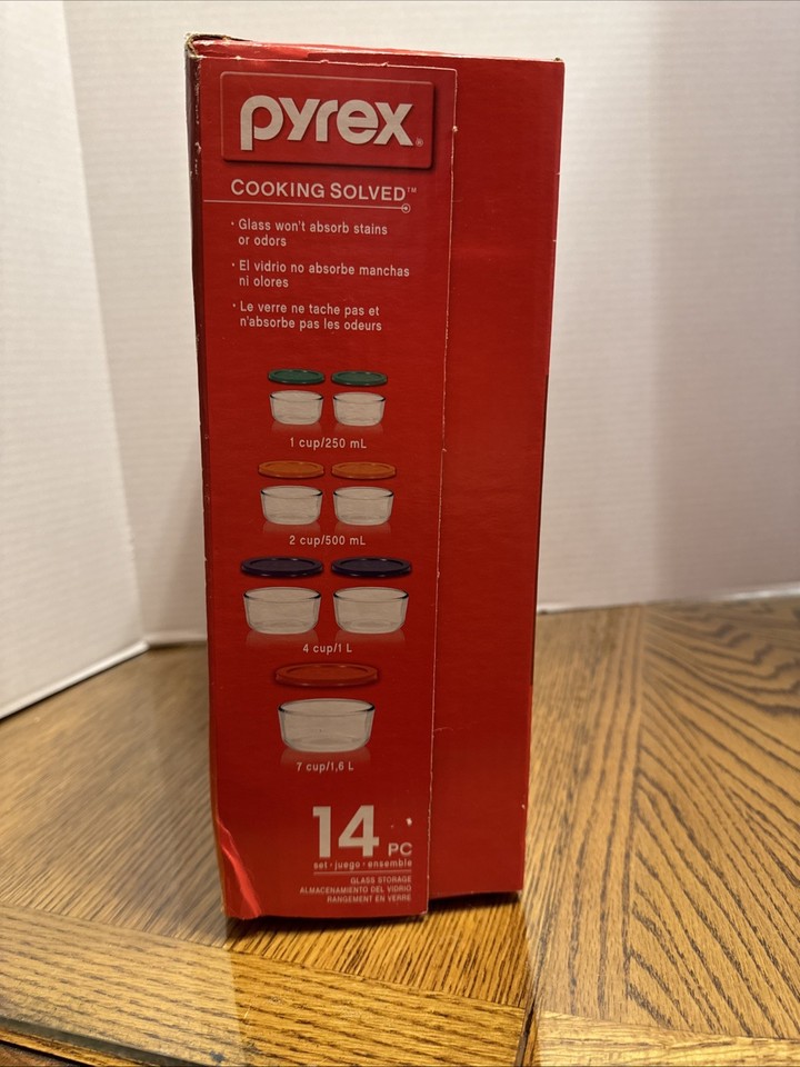 Pyrex Cooking Solved 14 Pc Glass Storage Set New In Box | eBay