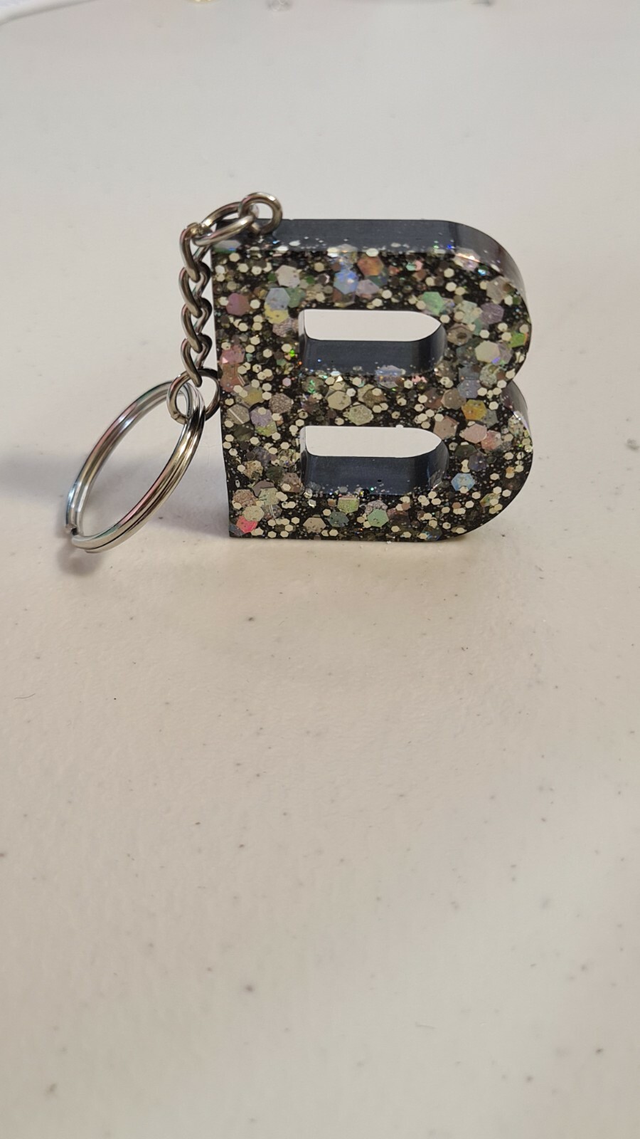 Handmade Resin Initial Letter B Keychain | eBay Australia