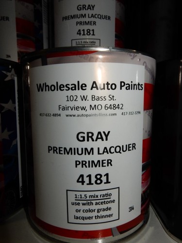 # 4181 High Build Premium Gray Acrylic Lacquer Primer Quart | eBay