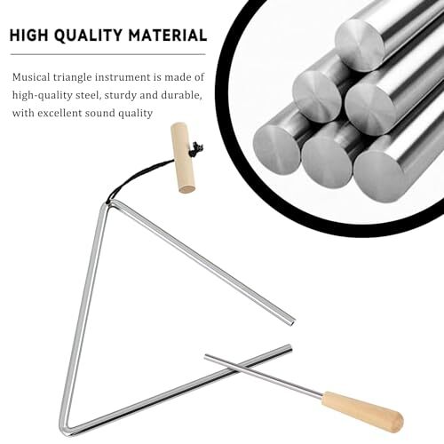 EASTROCK Triangle Instrument Rhythm Steel Triangles Music Instrument ...