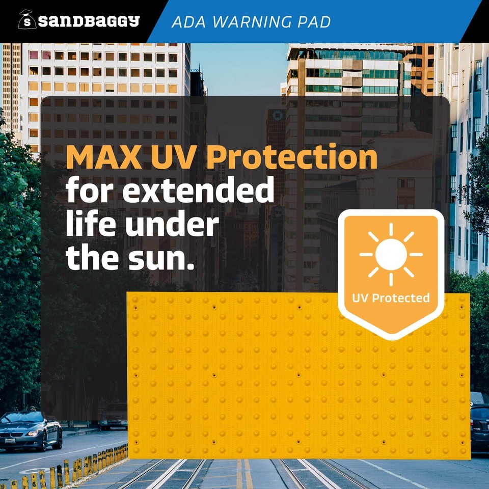 Sandbaggy ADA Warning Pads (USA MADE) - Yellow Surface Mount Truncated ...