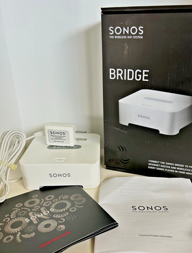 Sonos BRIDGE Wireless HiFi System White BRIDGUS1 v4.0 Power Cord Orig Packaging | eBay