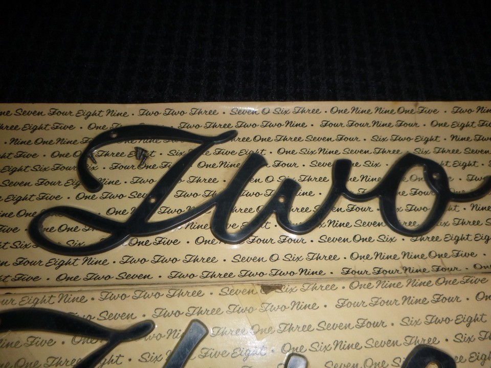 NOS Vtg Mid Century 4" Script Style House Address Numbers Spellout ...
